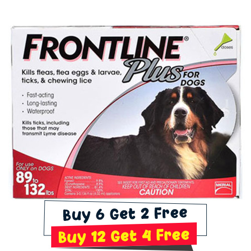 Buy Frontline Plus for Extra Large Dogs over 89 lbs (Red) at Lowest Price