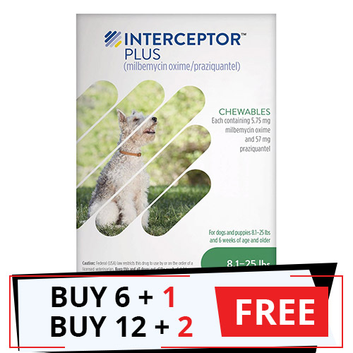 Buy Interceptor Plus Chew (Interceptor Spectrum) for Dogs 8.1 - 25lbs ...