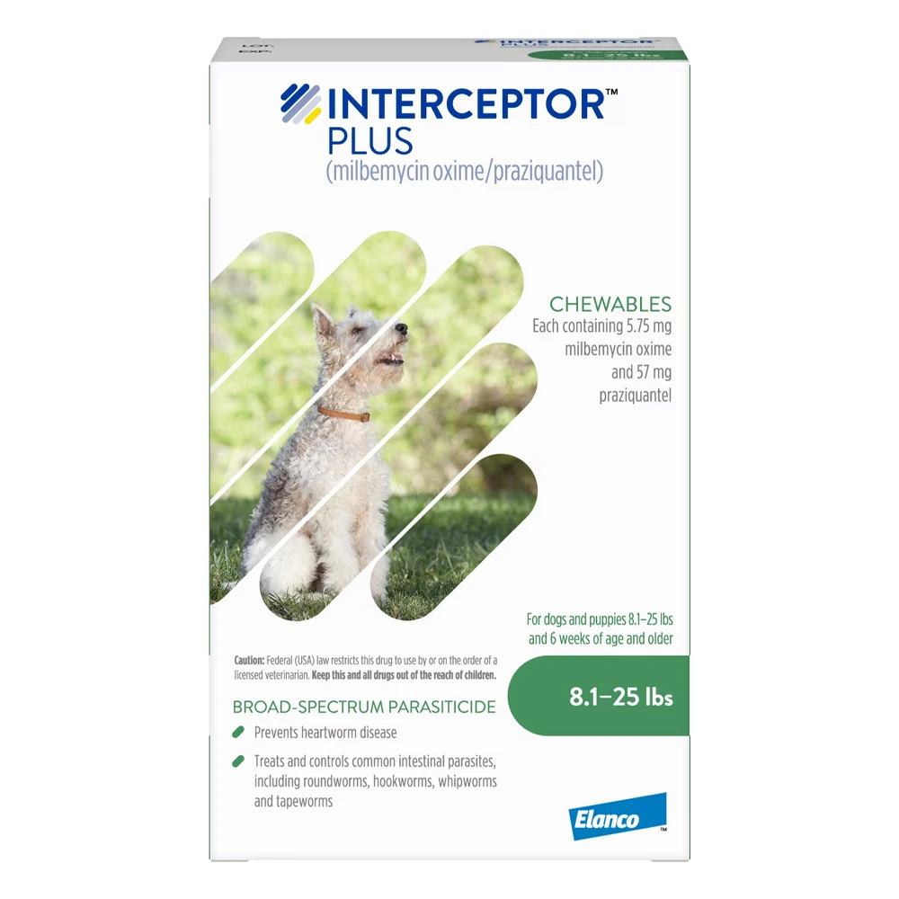 Buy Interceptor Plus Chew (Interceptor Spectrum) for Dogs 8.1 - 25lbs ...