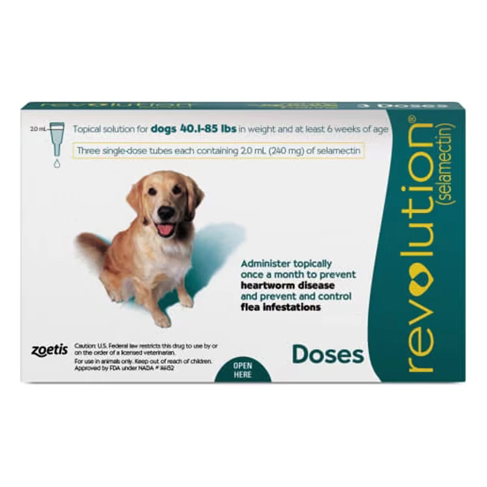 Buy Revolution for Large Dogs 40.1-85lbs (Green) at Lowest Price